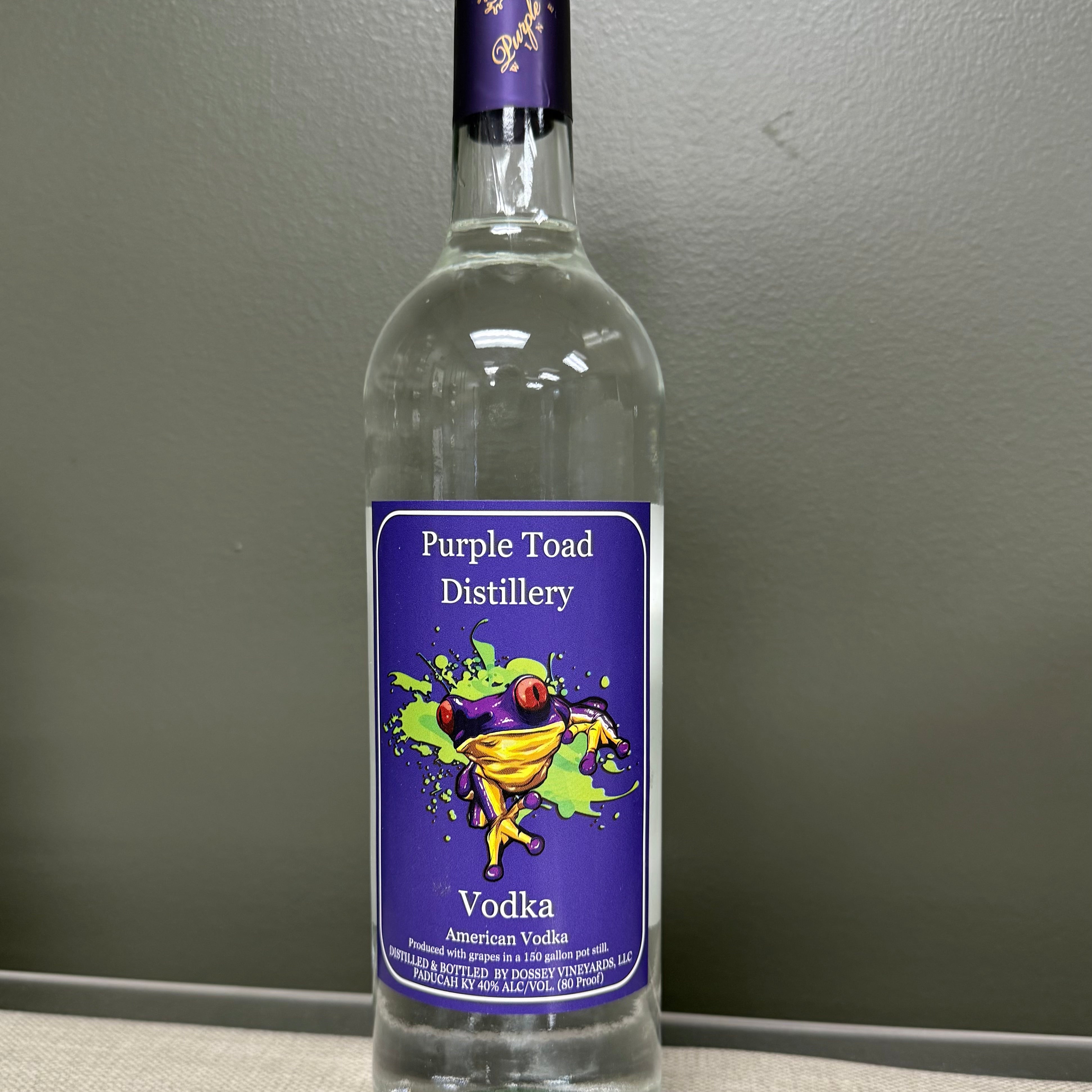 80 Proof Vodka in 750 mL Bottle – Purple Toad Winery & Distillery
