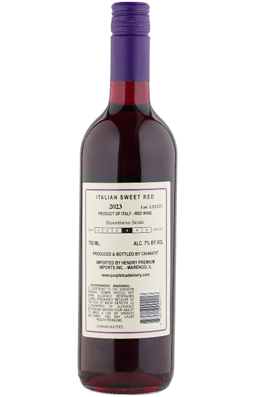 Italian Sweet Red – Purple Toad Winery & Distillery