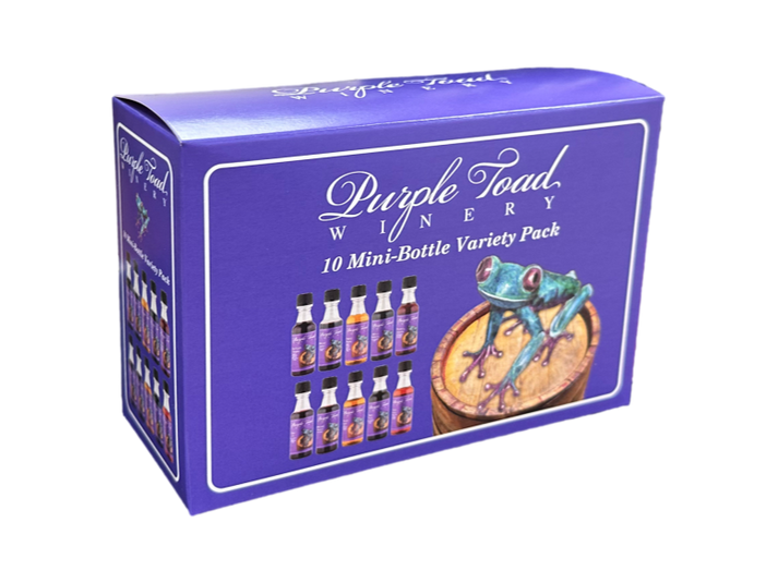 50 mL Bottle - Ten Bottle Variety Pack - Purple Toad Winery